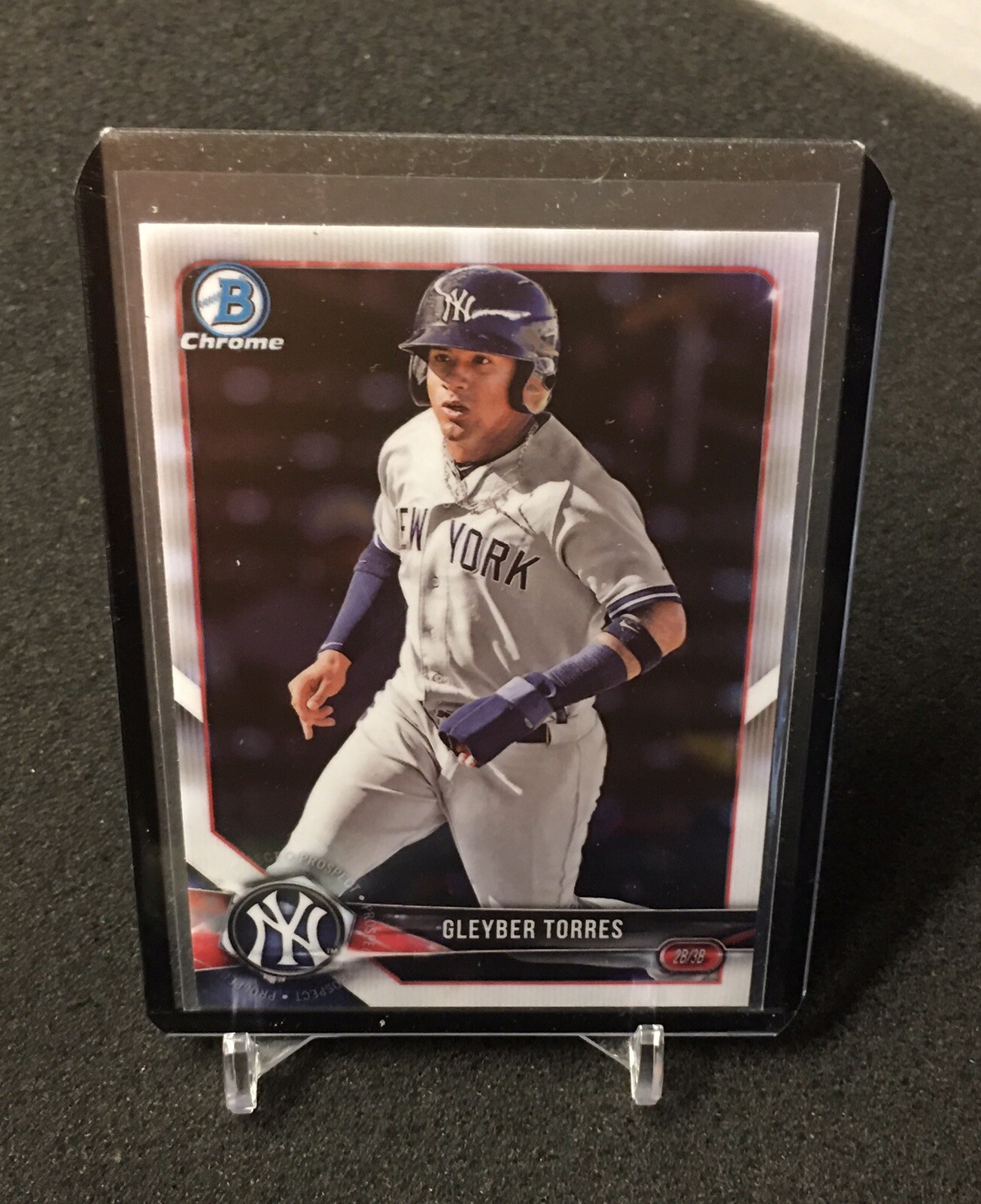 Gleyber Torres Rookie 2018 Bowman Chrome card BCP100 Yankees Prospect ...