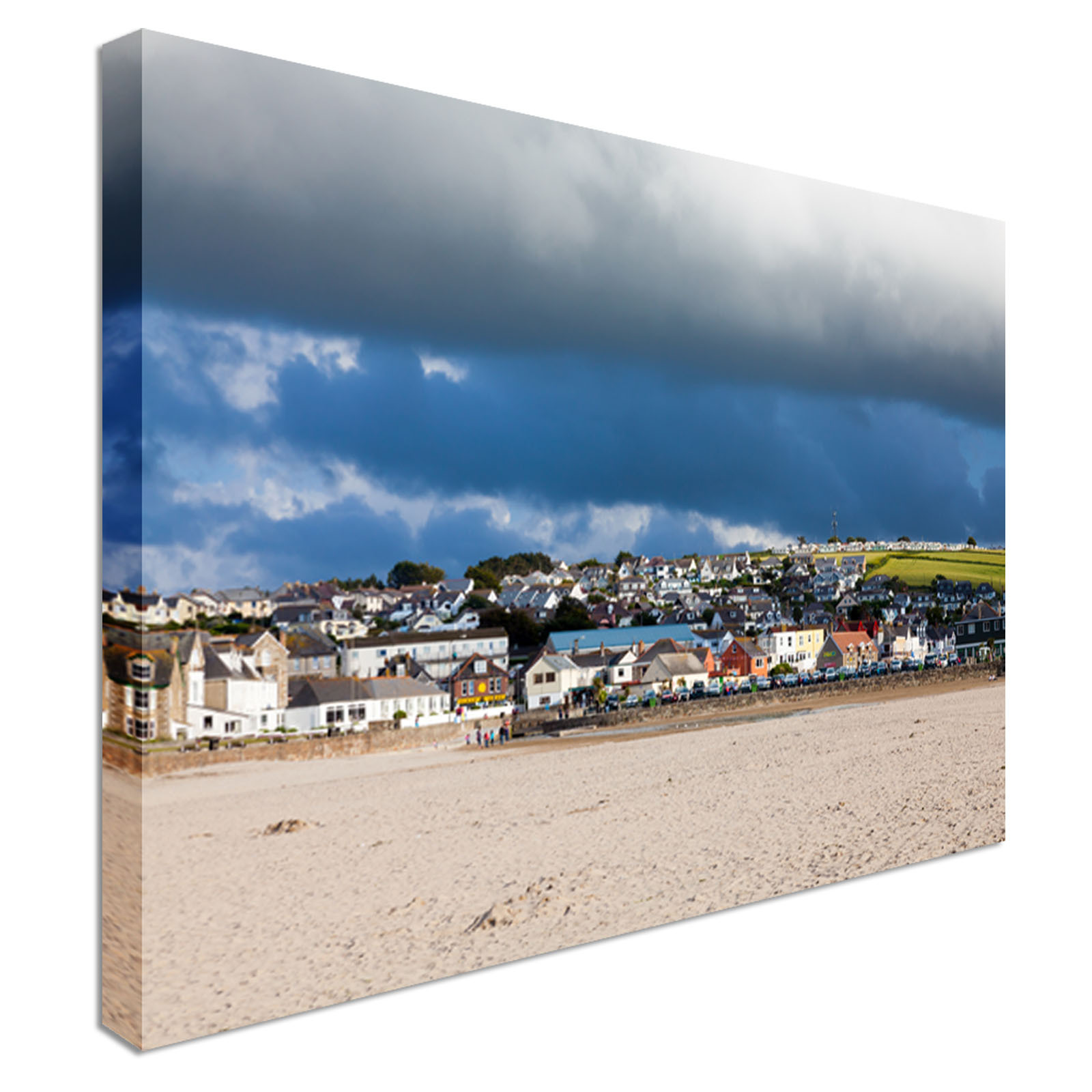The Village of Perranporth Cornwall UK Canvas Wall Art Picture Print ...