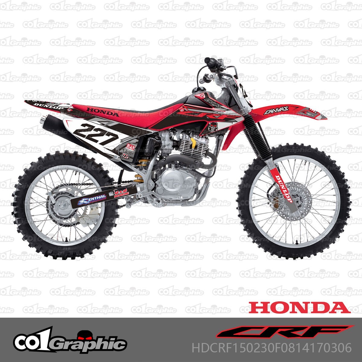 GRAPHICS DECALS STICKERS FULL KIT FOR HONDA CRF150F CRF230F 2008-2014 ...