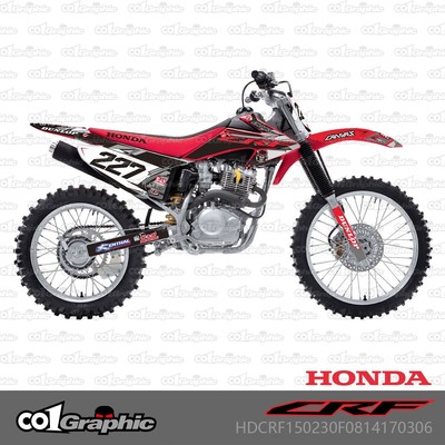 GRAPHICS DECALS STICKERS FULL KIT FOR HONDA CRF150F CRF230F 2008-2014 ...