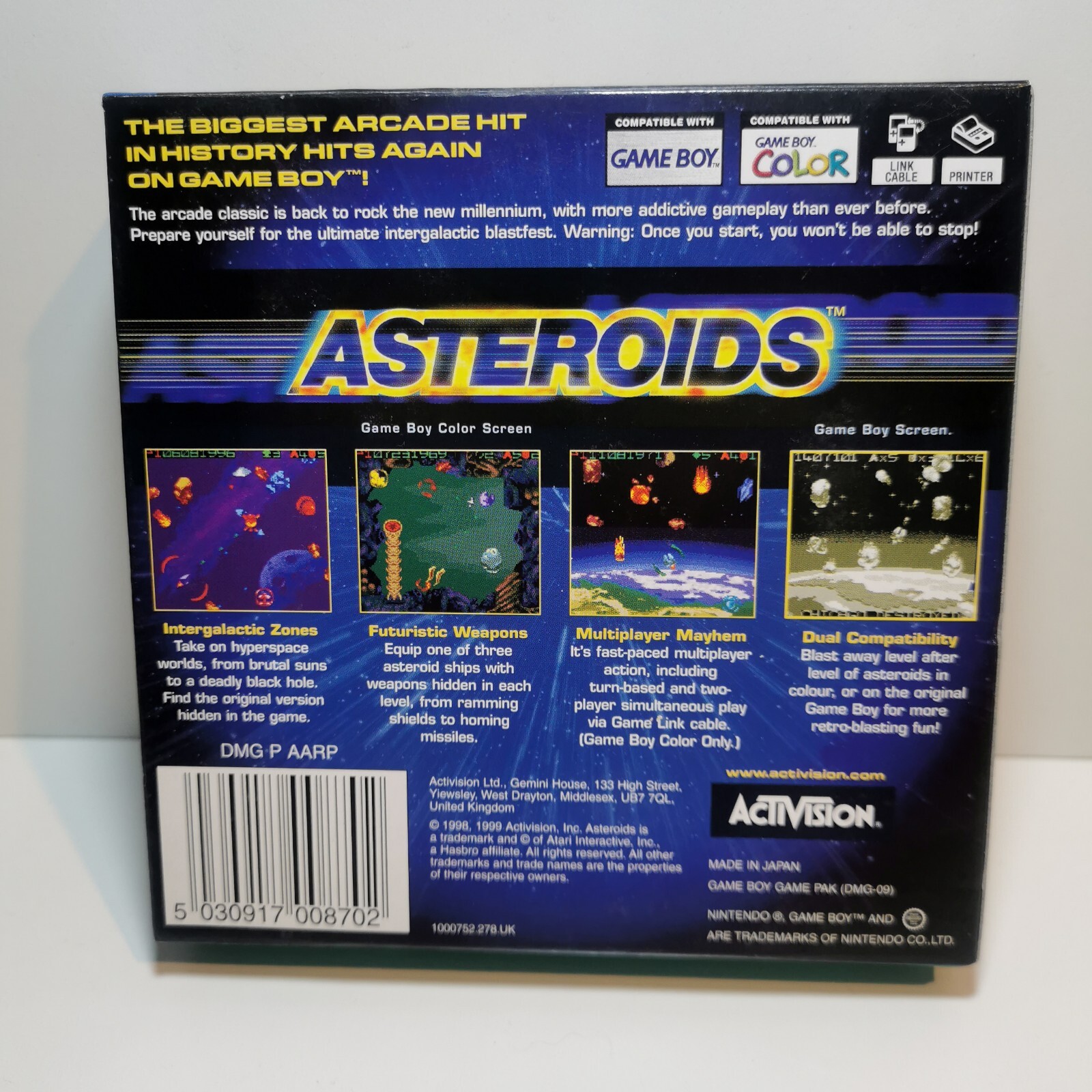Nintendo Gameboy Color Asteroids - boxed with manual (UKV) for sale ...
