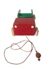 Vintage Handmade Wood Toy Car Pull String Rolling Wheels Colorful Home ...