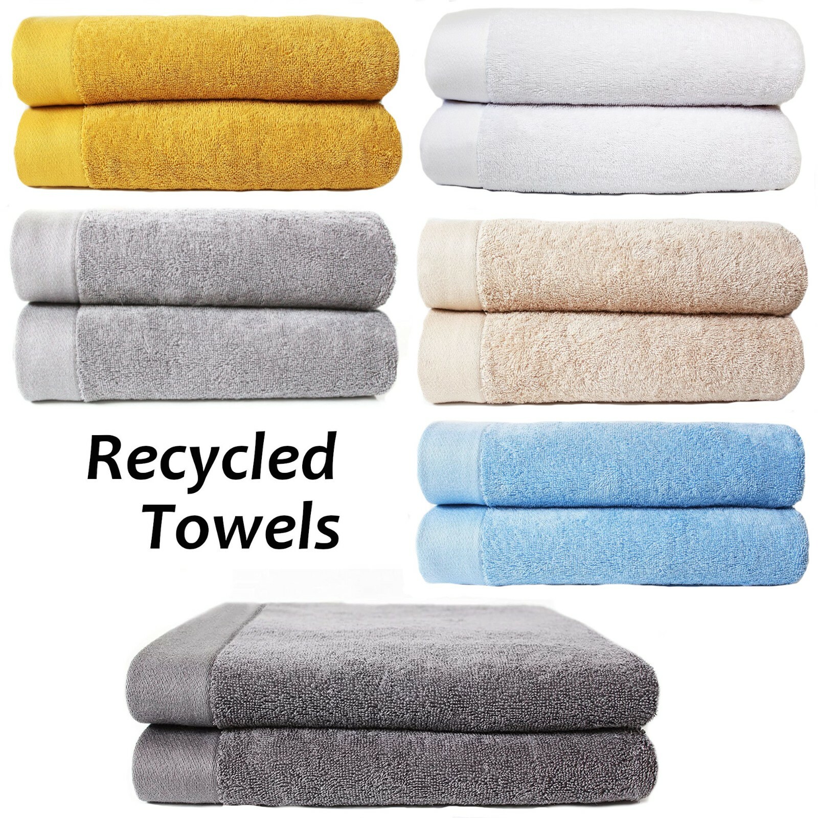 Recycled Towels Sustainable Eco Terry Bathroom Towel Plastic Cotton ...