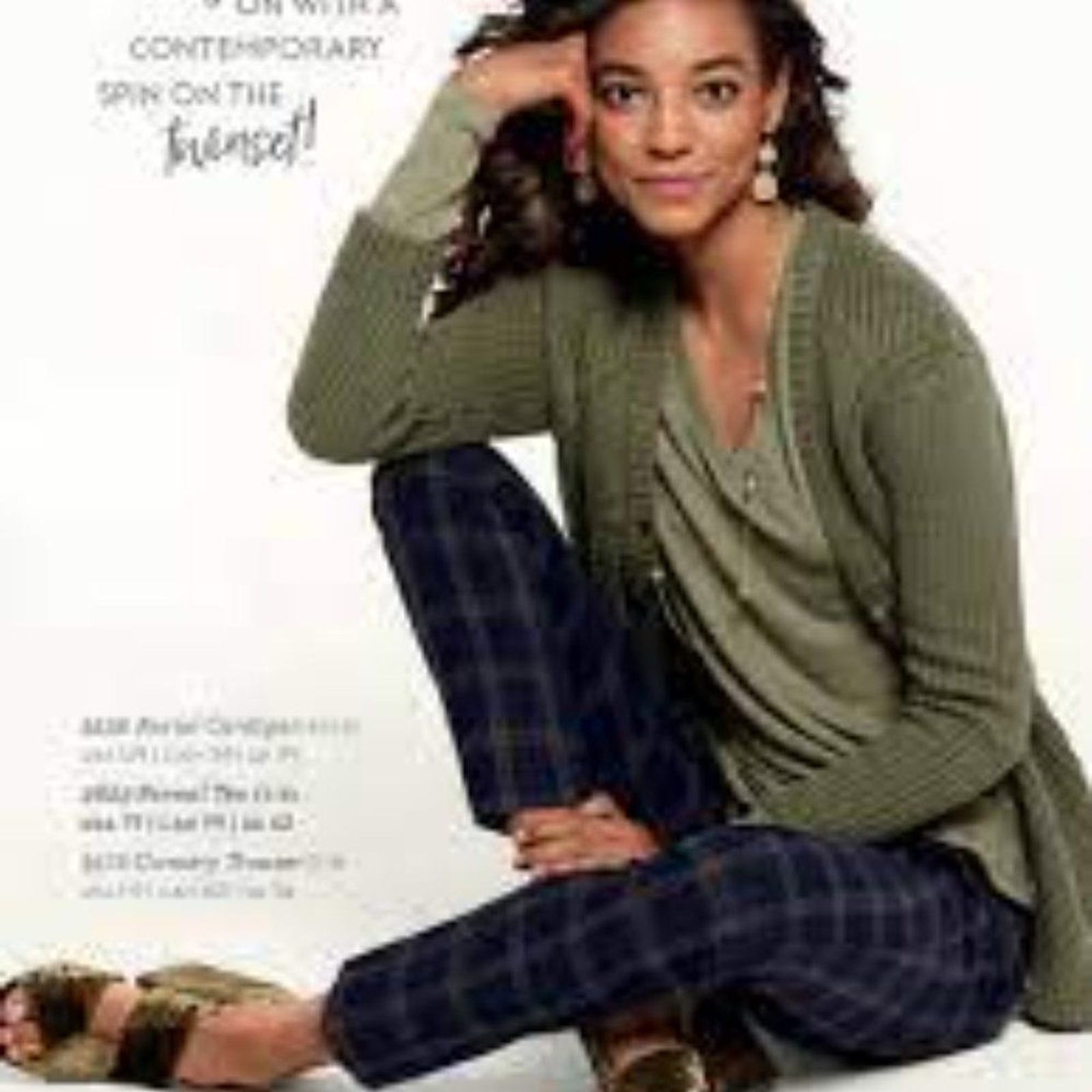 Cabi Aerial Olive Green Chunky Tunic Button Front Sweater Medium | eBay