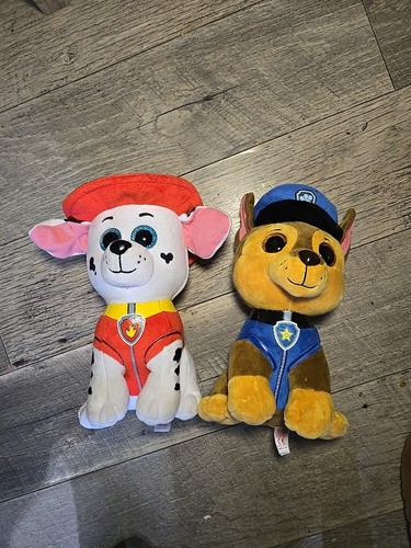 Ty Beanie Baby Plush Boo Paw Patrol Chase + Marshall Dog Toys Nick Jr ...