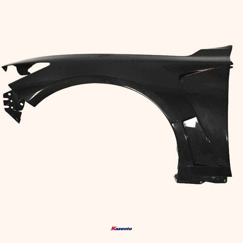 For Infiniti Q50 KZ Style Vented Wet Carbon Fiber Front Fender Pair ...