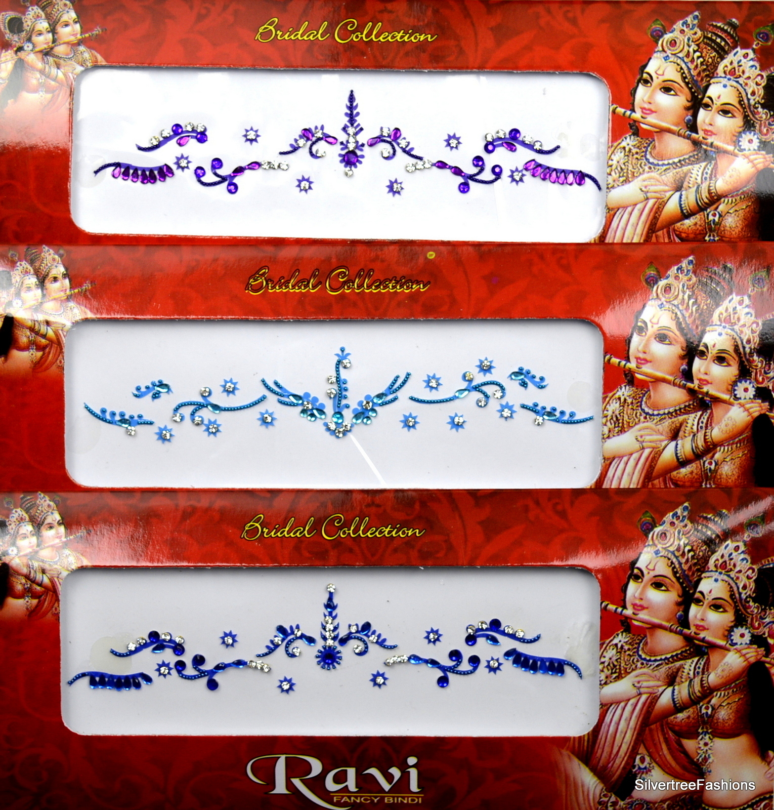 1 PACK of BRIDAL BLUES**CHOOSE YOUR COLOUR** Indian Gem TIKKA Festival ...