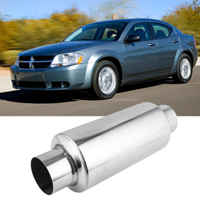 2.5" In/Out 12" Exhaust Resonator Muffler Deep Tone For Dodge Avenger 3 ...