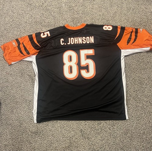 Cincinnati Bengals Reebok Chad Johnson #85 Black Orange Jersey Men 5XL ...