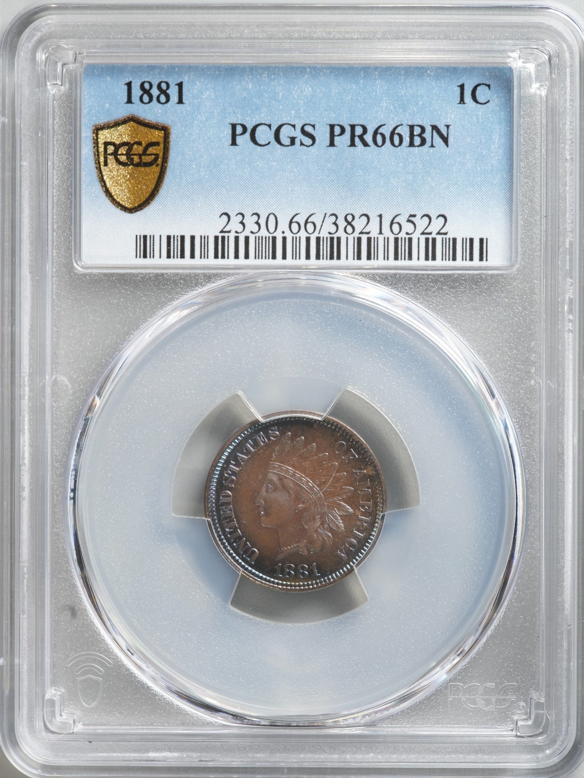 1881 Indian Head Cent Proof - PCGS PR66BN - Toned Only 2 Higher | eBay