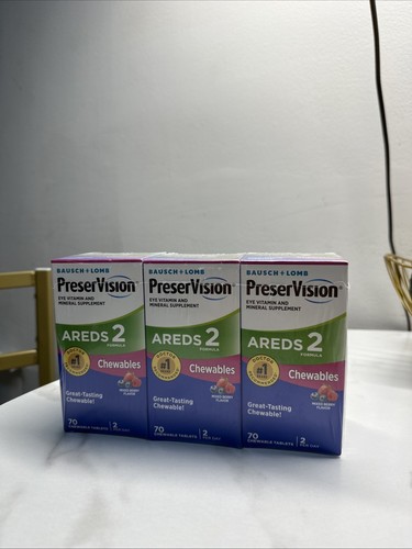 3X PreserVision AREDS 2 60 Chewables Tablets Ea Mixed Berry Exp 2026+ 🔥 ...