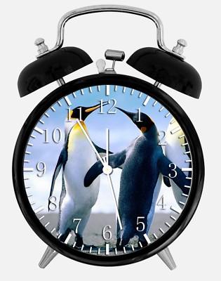 Cute Penguins Alarm Desk Clock 3.75" Home or Office Decor Z103 Nice For ...