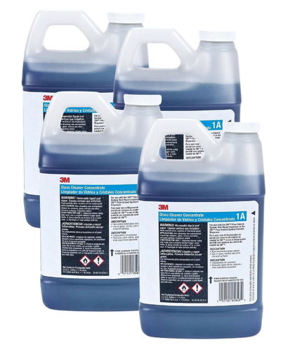 Case of 4 - 3M Glass Cleaner 1A Concentrate, 0.5 Gallon 50051125858439 ...
