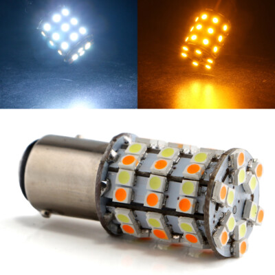 10Pcs 1157 2057 2357 7528 BAY15D P21W 3528 Switchback LED Bulbs White ...