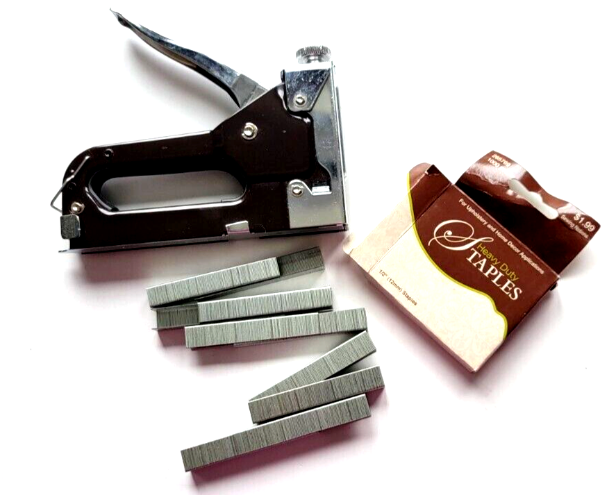 Genuine GS STAPLER UPHOLSTRY TACKER 4-14mm with Full Box of Heavy Duty ...