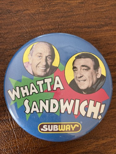 RARE! Whatta Sandwich! Subway Restaurant Pin - Male Portraits | eBay UK