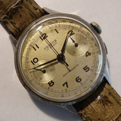 Men's Chronograph "ORATOR" Vintage Swiss MILITARY Style WW2 ERA ...