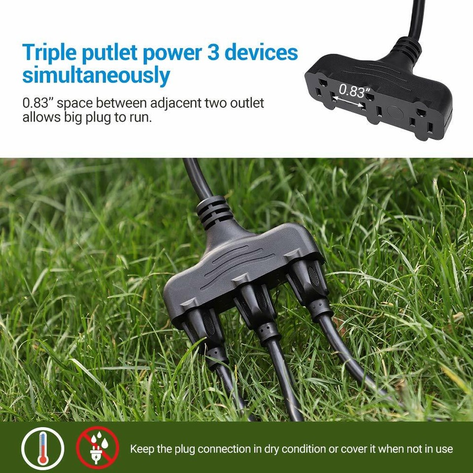 DEWENWILS Outdoor Light Sensor Plug in Outlet Timer with 12 FT ...