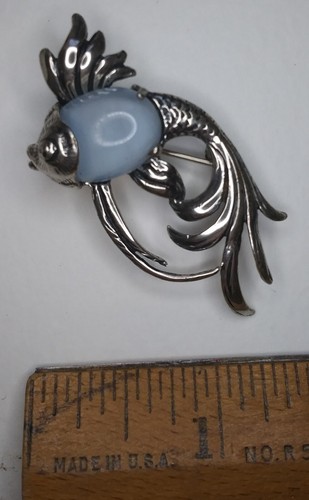 Vintage Beaucraft Sterling Moonstone Koi FISH Pin BROOCH | eBay