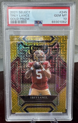 2021-22 Select Trey Lance RC GOLD MOJO PRIZM #4/10 Club Level RC | eBay