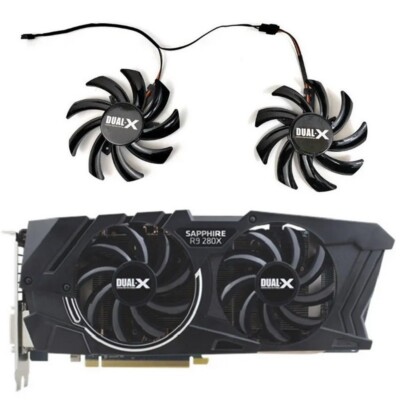 85mm Sapphire Radeon R9 270X 280 280X Dual-X Graphics Card Fan ...