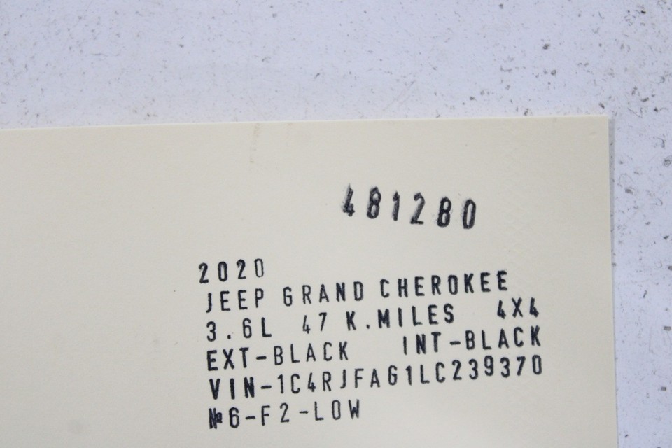 2016-2021 JEEP GRAND CHEROKEE START STOP ELECTRICAL RELAY CONTROL ...