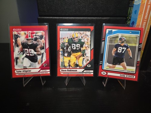 2024 Panini Donruss Press Proof 3 Card Lot Cade Stover Dave Robinson ...