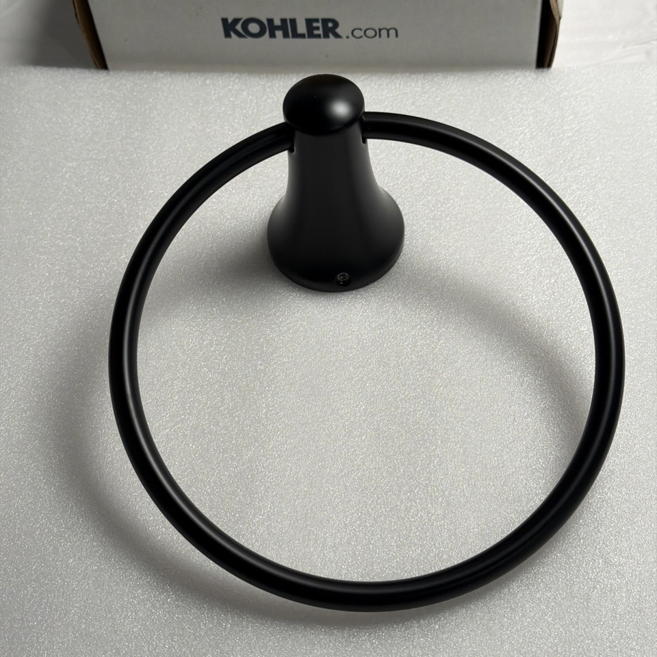 Kohler K-21955-BL Tempered 6-7/8" Wall Mounted Towel Ring - Matte Black ...