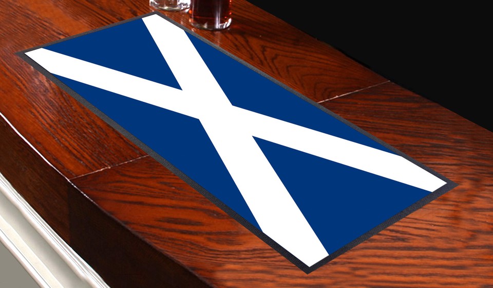 Scottish Saltire Scotland Flag Design Bar Runner Cocktail Party Pub ...