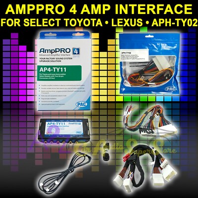 PAC ADVANCED AMP INTEGRATION AP4-TY11 + SPEAKER WIRE HARNESS CONNECTORS ...