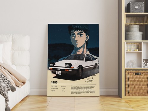Initial D Collection: Iconic Characters & Cars - A1/A2/A3/A4 Canvas ...
