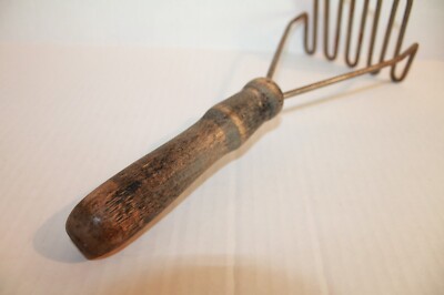 Vintage Potato Masher with Wood Handle Kitchen Utensil Farmhouse ...