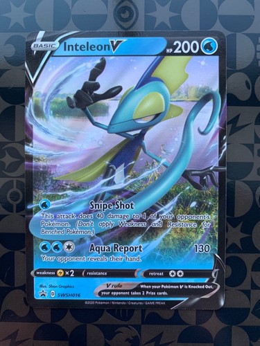 Inteleon V Full Art Pokemon Card, Black Star Promo SWSH016 | eBay