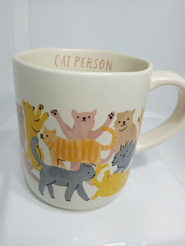CAT PERSON COFFEE MUG. CAT PERSON MUG. CAT LOVERS DECO MUG. B344 | eBay