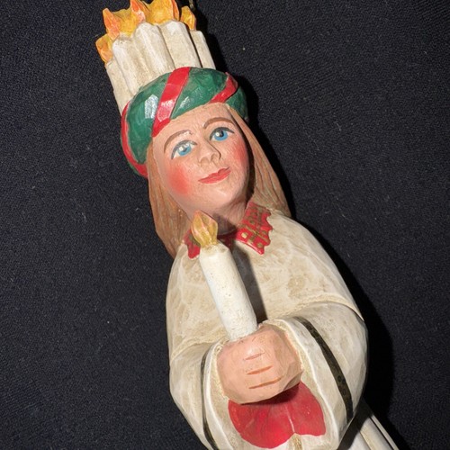 Vintage Leo Smith Folk Art Angel of Light 6” Ornament St Lucia 3016/ ...