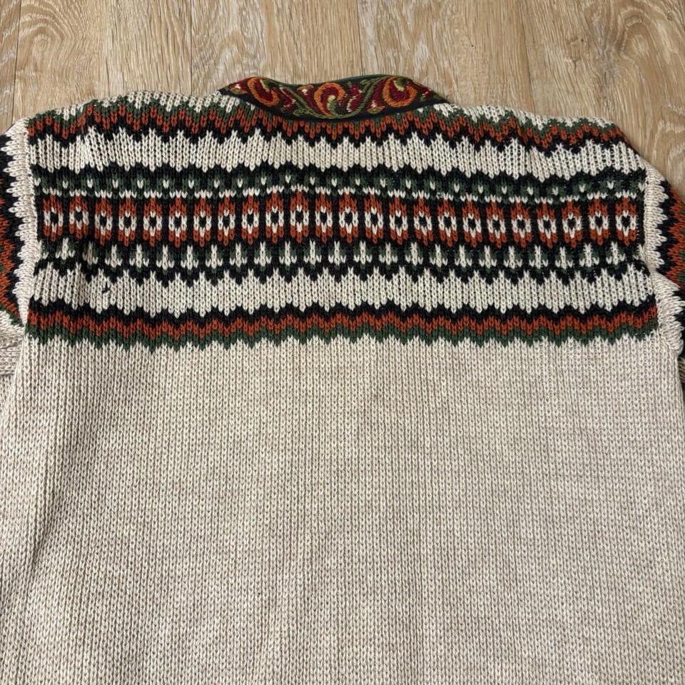 Vintage Nesjar Women's Aztec Wool Norway Clasps Cardigan Sweater Size S ...