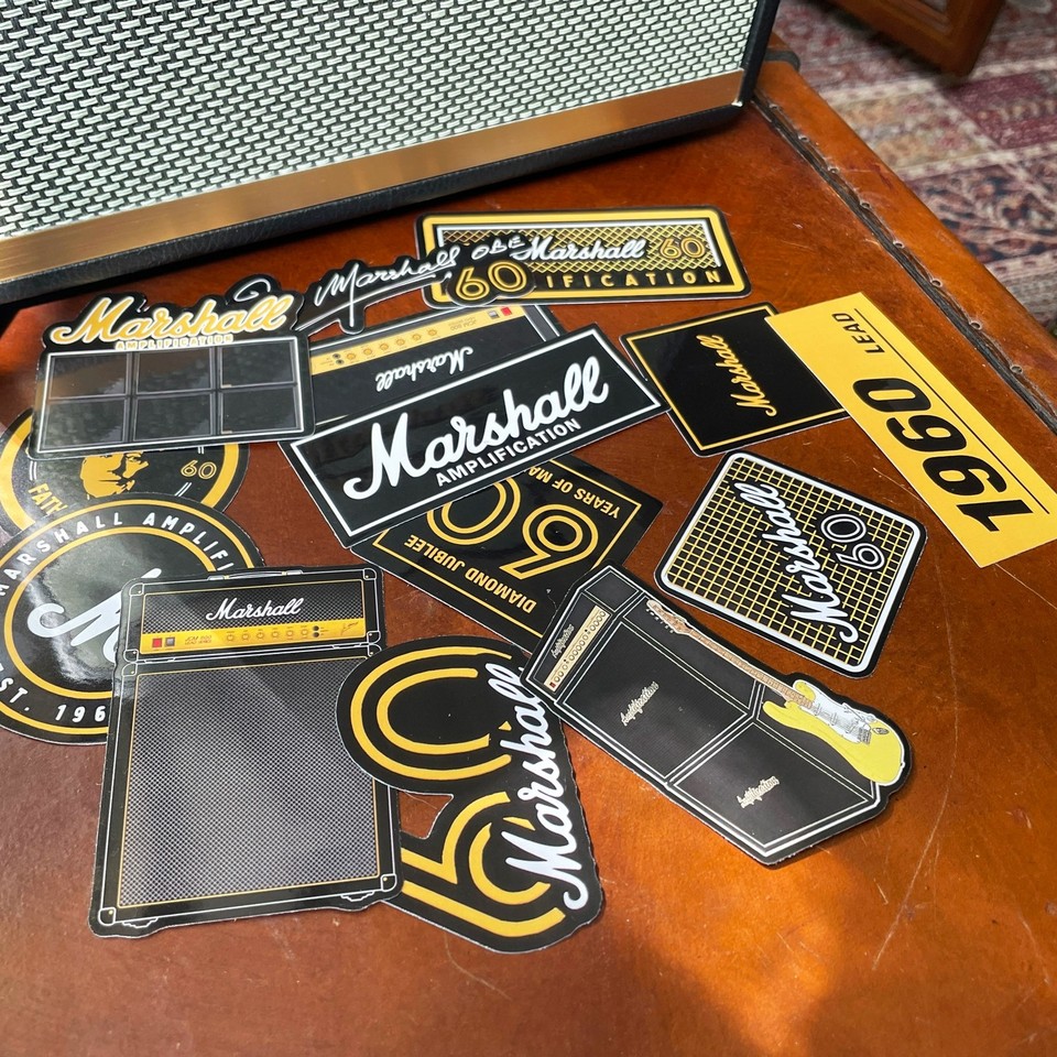 Marshall Amp Sticker Laptop iPad Phone Case Cardstock Diary Travel Bag ...