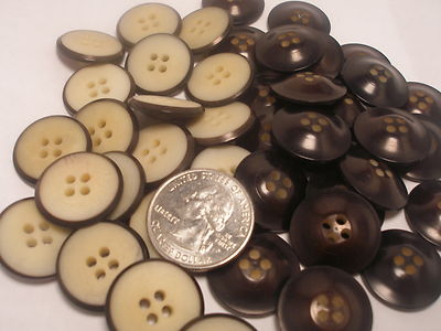 New natural/Dark Brown genuine Corozo buttons Tugua nut 13/16= 20mm # ...