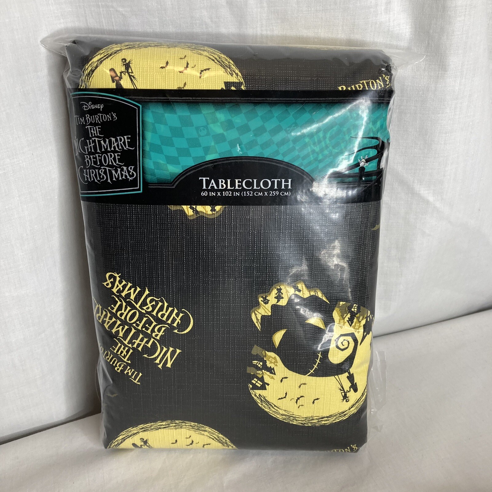 Disney Nightmare Before Christmas Tablecloth Rectangle Black Jack ...