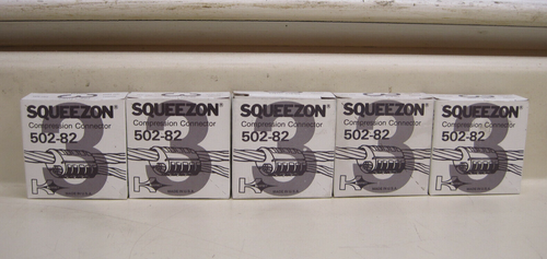 5 x New Kearney SQUEEZON 502-82 Compression Line Tap Connectors Free ...
