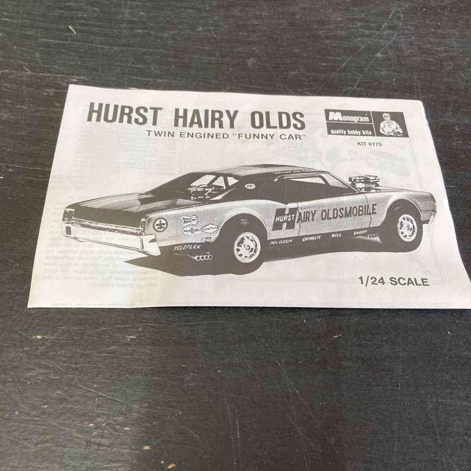 Vintage MONOGRAM 1995 HURST HAIRY OLDS FUNNY CAR Drag Racer | eBay
