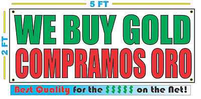 WE BUY GOLD COMPRAMOS ORO Banner Sign NEW | eBay