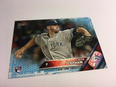 2016 Topps Mini Blue Parallel Caleb Cotham Yankees RC 530 #'d /10 Rare ...
