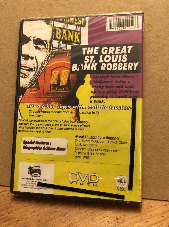 Great St. Louis Bank Robbery - DVD - Color Ntsc - **BRAND NEW/STILL ...