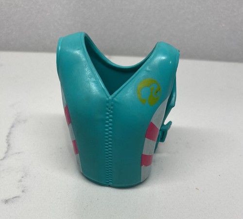 Barbie Doll Life Jacket Vest Teal Blue Pink Accent Trim Water Sport ...