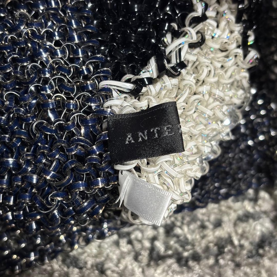 ANTEPRIMA Animale Cat Wireback Handbag Black Silver Gold Limited ...