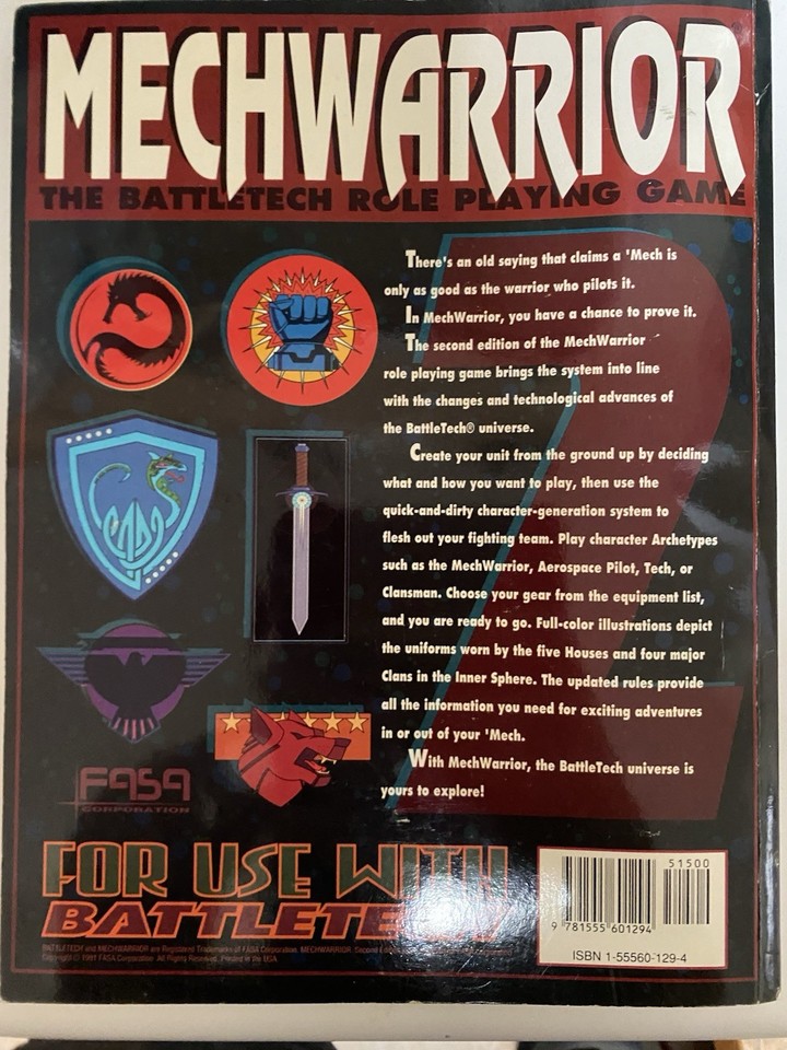 BattleTech 1641: MechWarrior RPG Second Edition core book | eBay