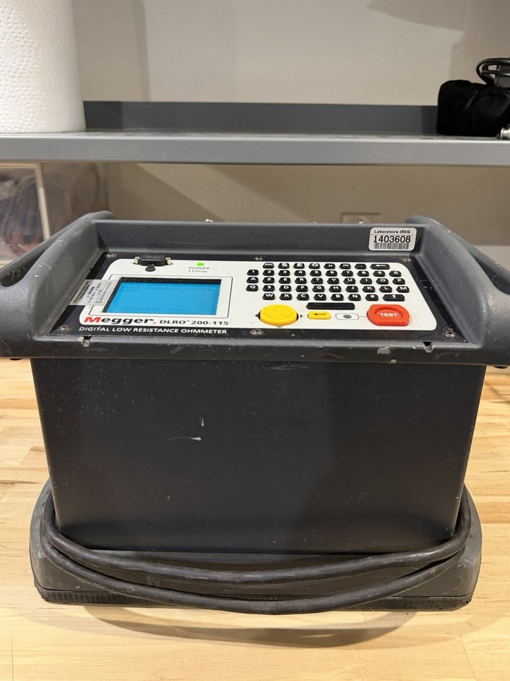 MEGGER DLRO 200-115 DIGITAL LOW RESISTANCE OHMMETER (TESTED) FREE ...