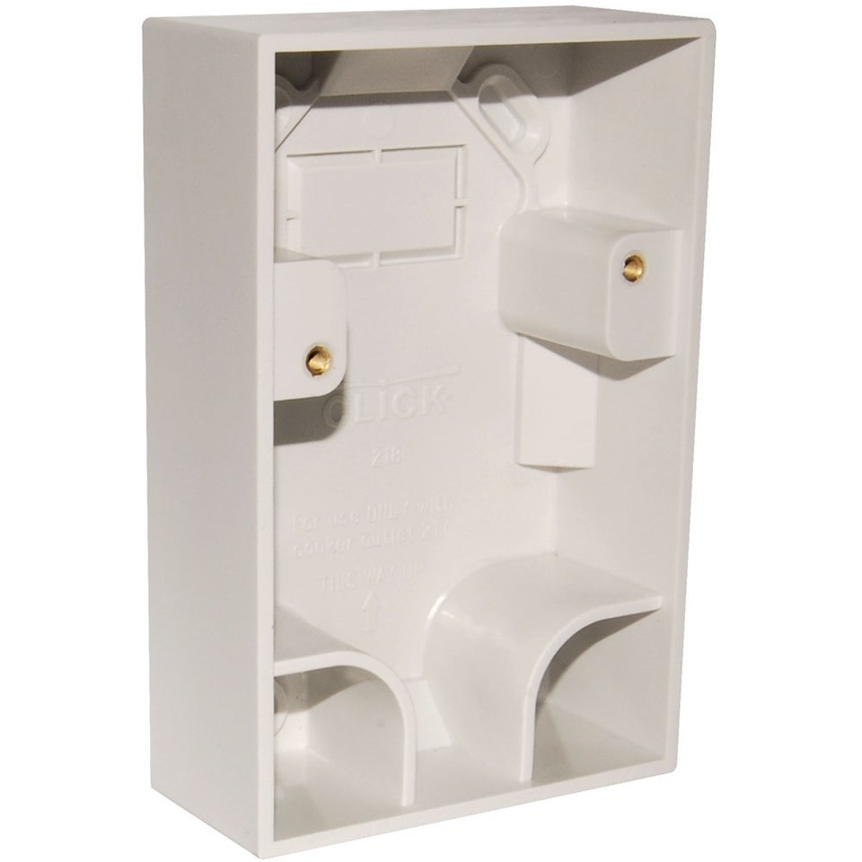 *45 amp 45A Easy Fit Cooker / Dual Appliance Outlet Plate & 35mm Deep ...