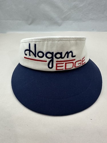 RARE Vintage Mens Hogan Edge Texace Golf Adjustable Visor White Blue ...